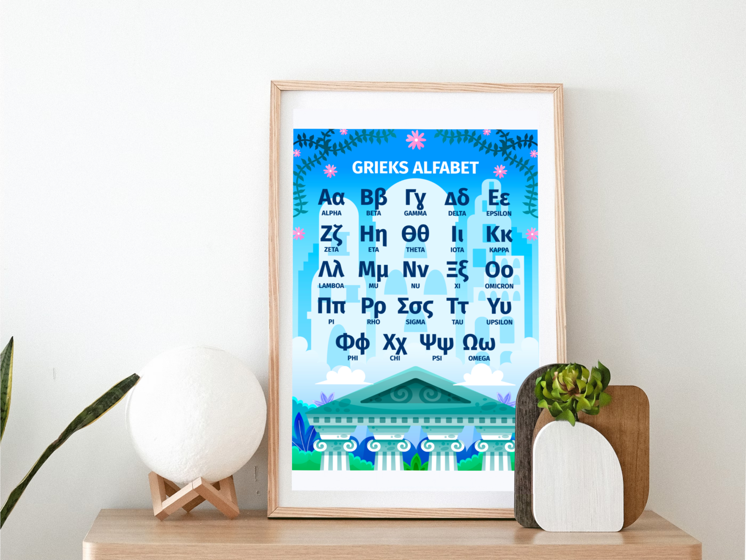 Grieks Alfabet Poster - Educatieve Posters
